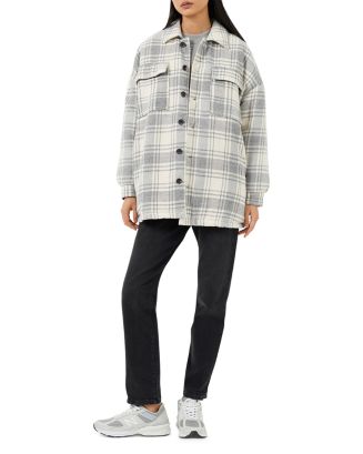 FRENCH CONNECTION Caty Plaid Shirt Jacket | Bloomingdale's