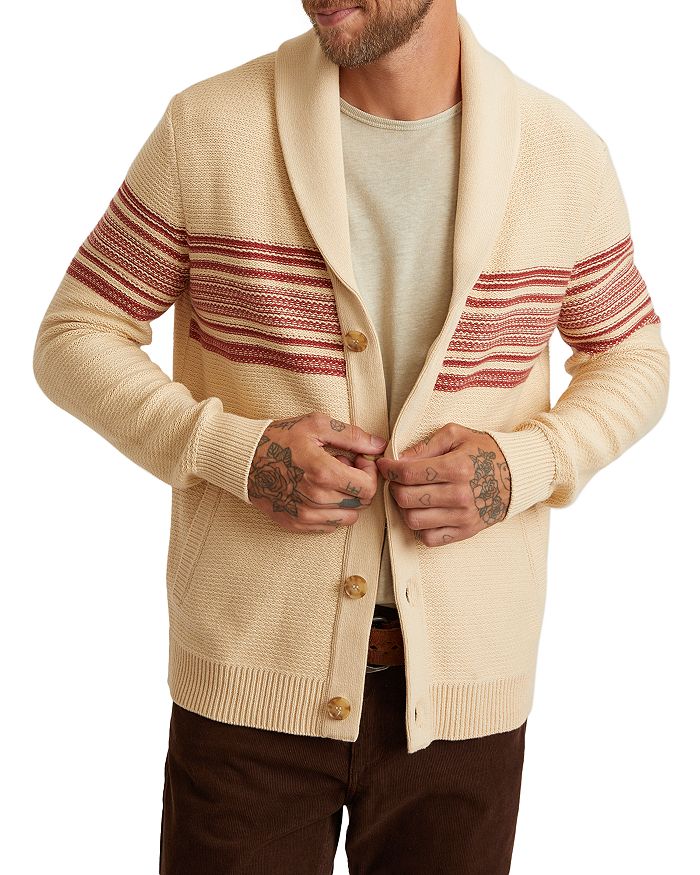 Marine Layer Nate Chest Stripe Cardigan Sweater | Bloomingdale's