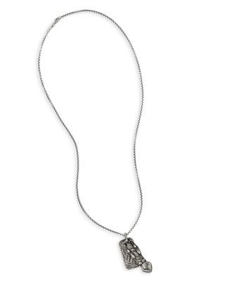 JOHN HARDY Reticulated Silver Legends Naga Blue Sapphire Box Chain ...