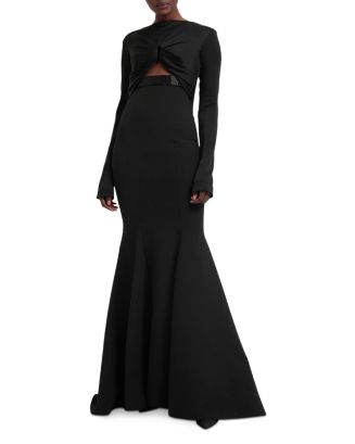 Safiyaa Cutout Beaded Belt Gown | Bloomingdale's