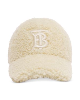 Burberry Monogram Shearling Baseball Cap | Bloomingdale's