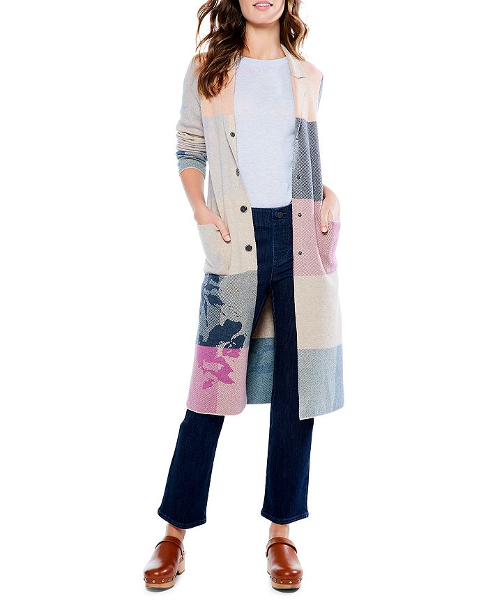 NIC+ZOE Long Patchwork Cardigan Sweater | Bloomingdale's