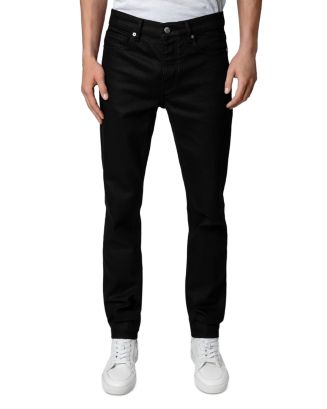 Zadig & Voltaire Steeve High Rise Straight Leg Jeans in Noir ...