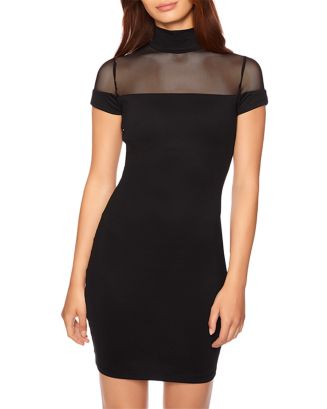 Susana Monaco Susan Monaco Mock Neck Sheer Dress | Bloomingdale's Women