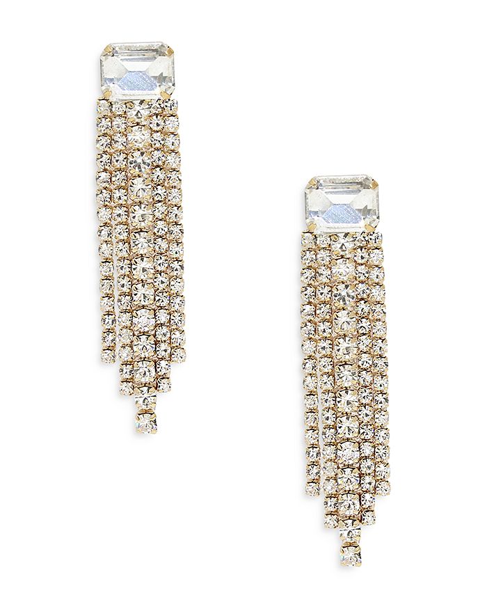 Ettika Embellished Fringe Drop Earrings in 18K Gold Plate | Bloomingdale's
