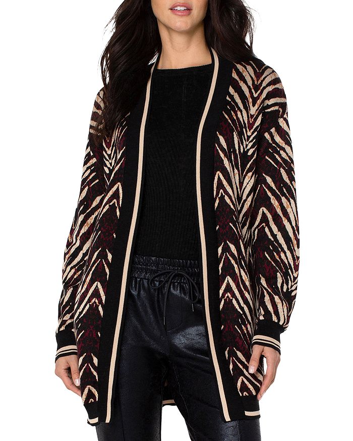 Liverpool Los Angeles Animal Print Open Front Cardigan | Bloomingdale's