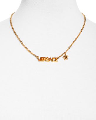 Versace Logo Necklace | Bloomingdale's
