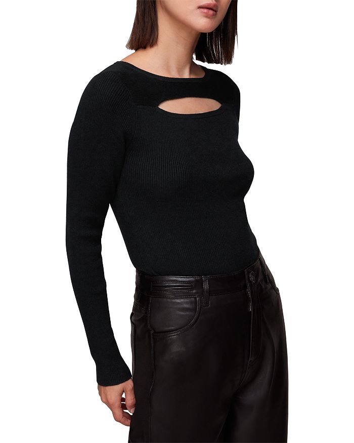 Whistles Ribbed Keyhole Boatneck Sweater | Bloomingdale's