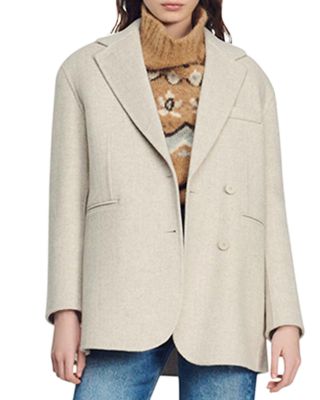 Sandro Oversized Wool Coat | Bloomingdale's