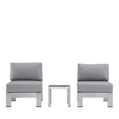 Click here for Modway Shore 3 Piece Outdoor Patio Aluminum Sectio... prices