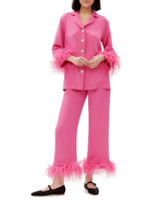 Sleeper Party PJ Feather Trim Pajama Set - 100% Exclusive | Bloomingdale's