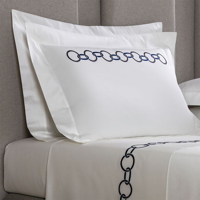Frette Links Embroidery Cotton King Sham | Bloomingdale's