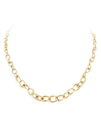 Georg Jensen 18K Yellow Gold Offspring Chain Link Collar Necklace, 17. ...