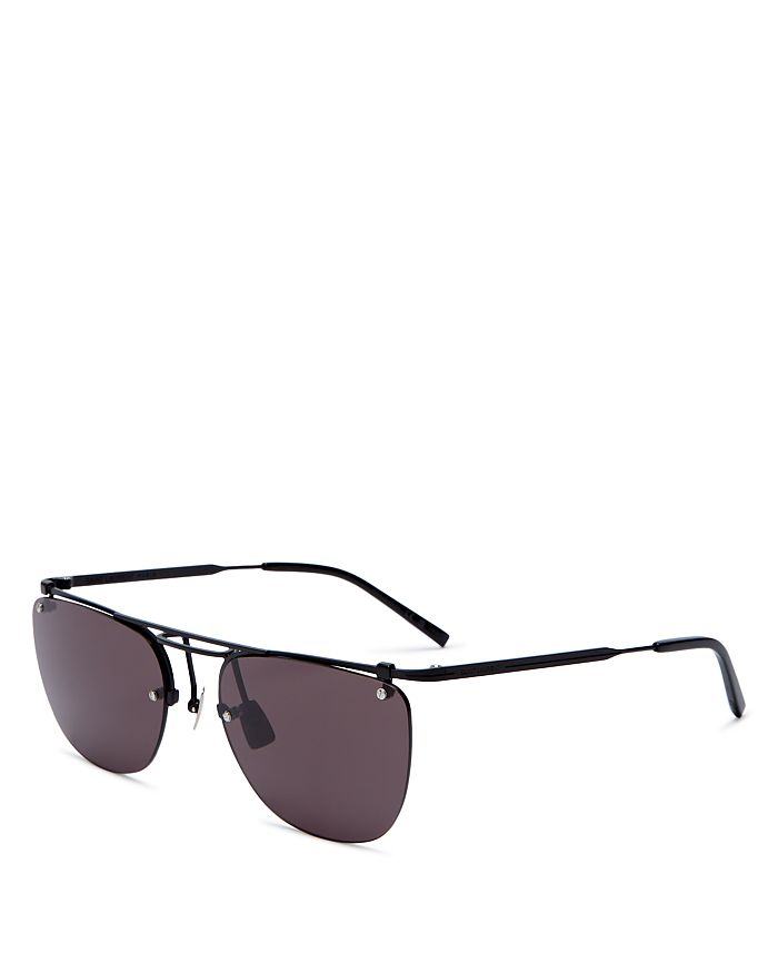 Saint Laurent Aviator Brow Bar Sunglasses, 58mm | Bloomingdale's