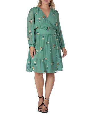 standards & practices Plus Size V Neck Wrap Dress | Bloomingdale's