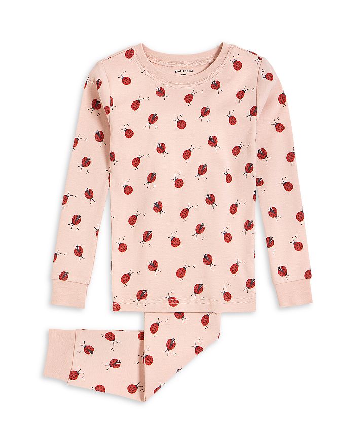 petit lem Girls' Ladybug Print Pajama Set - Little Kid | Bloomingdale's
