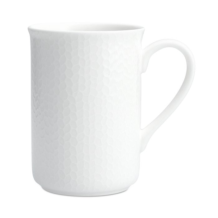 Fortessa Amanda White Embossed Mug, Set of 4 | Bloomingdale's