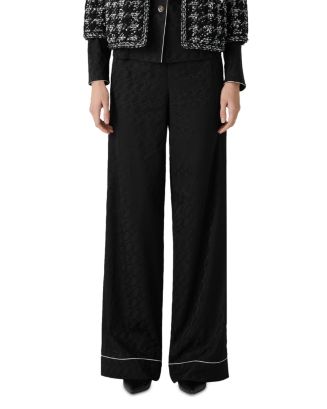 St. John Cursive Print Pants | Bloomingdale's