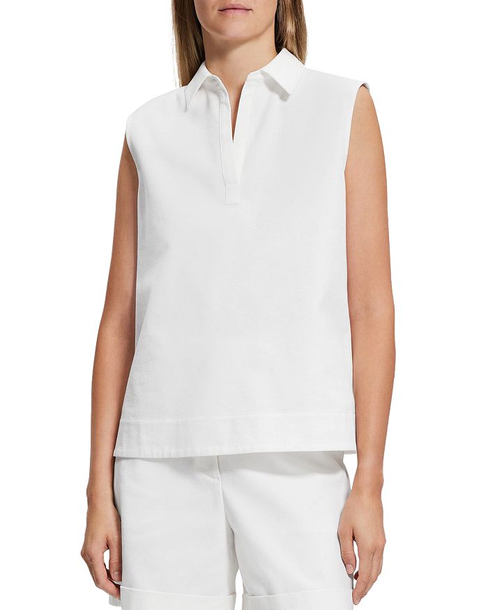 Theory Sleeveless Polo Shirt | Bloomingdale's