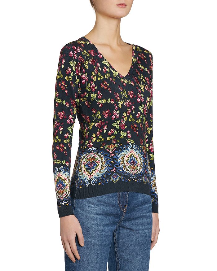 Etro Mixed Print Sweater | Bloomingdale's
