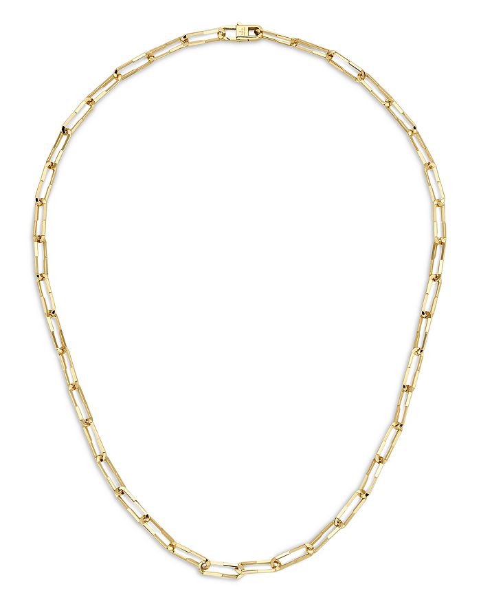 Gucci 18K Yellow Gold Link to Love Square Link Chain Necklace, 16.5 ...