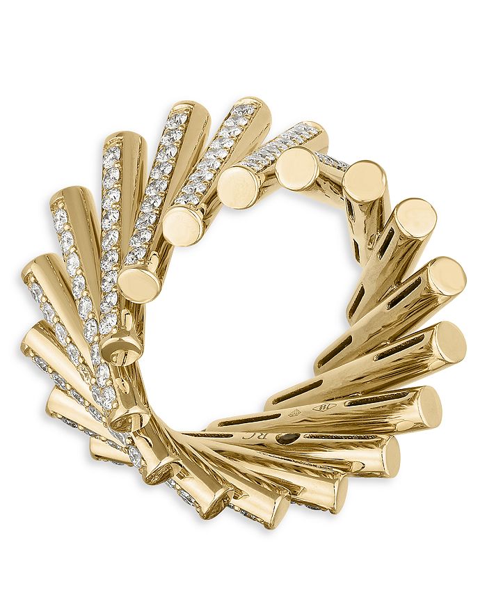 Roberto Coin 18K Yellow Gold Domino Diamond Statement Ring | Bloomingdale's