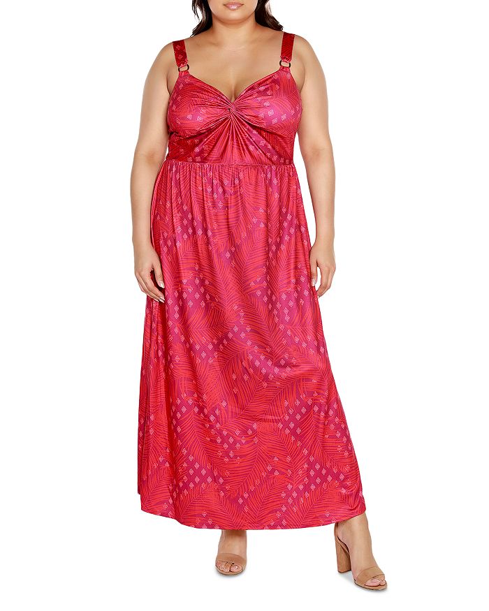 Belldini Plus Twist Front Maxi Dress | Bloomingdale's
