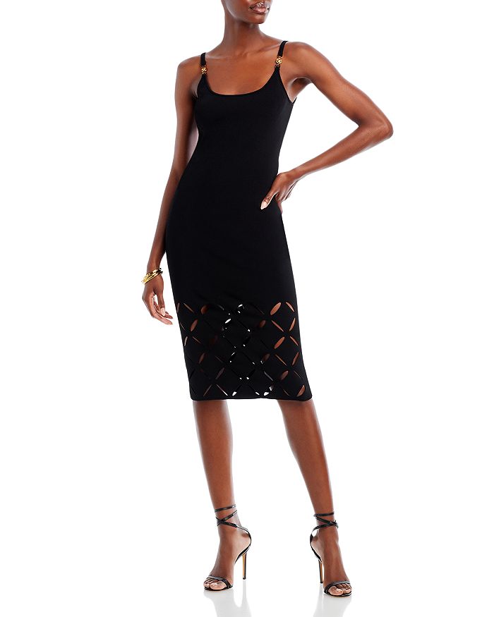 Versace Slashed Knit Midi Dress | Bloomingdale's