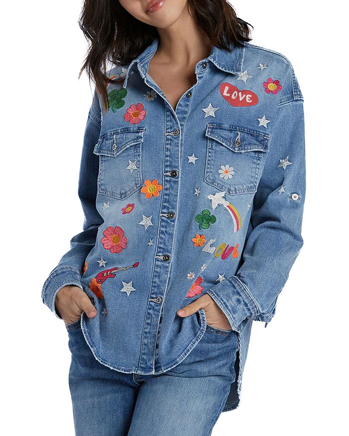 Billy T Festival Embroidered Denim Shirt | Bloomingdale's