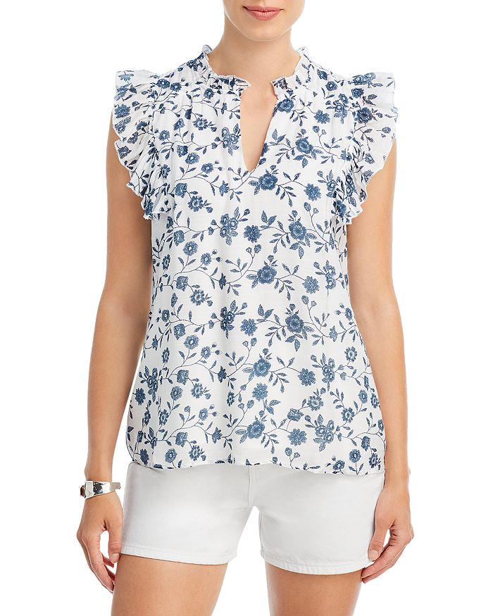 Single Thread Flutter Sleeve Top | Bloomingdale's