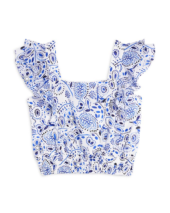 AQUA Girls' Flutter Sleeve Top, Little Kid, Big Kid - 100% Exclusive ...