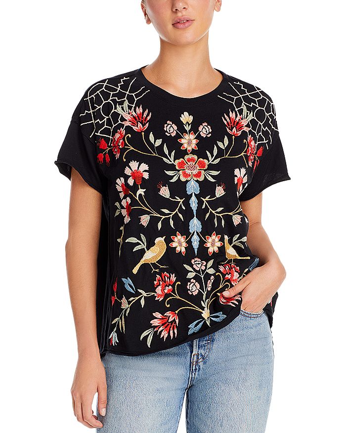 Johnny Was Clara Embroidered Swing Tee | Bloomingdale's