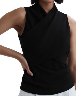 REISS Eli Wrap Front Top | Bloomingdale's