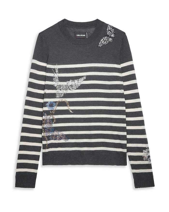Zadig & Voltaire Cashmere Skulls & Butterflies Sweater | Bloomingdale's