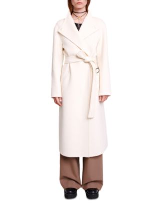 Maje Genesis Belted Long Coat | Bloomingdale's