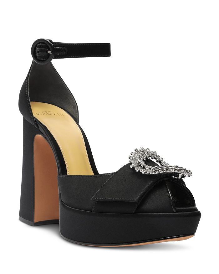 Alexandre Birman Women's Madelina Curve Embellished Suede High Heel ...