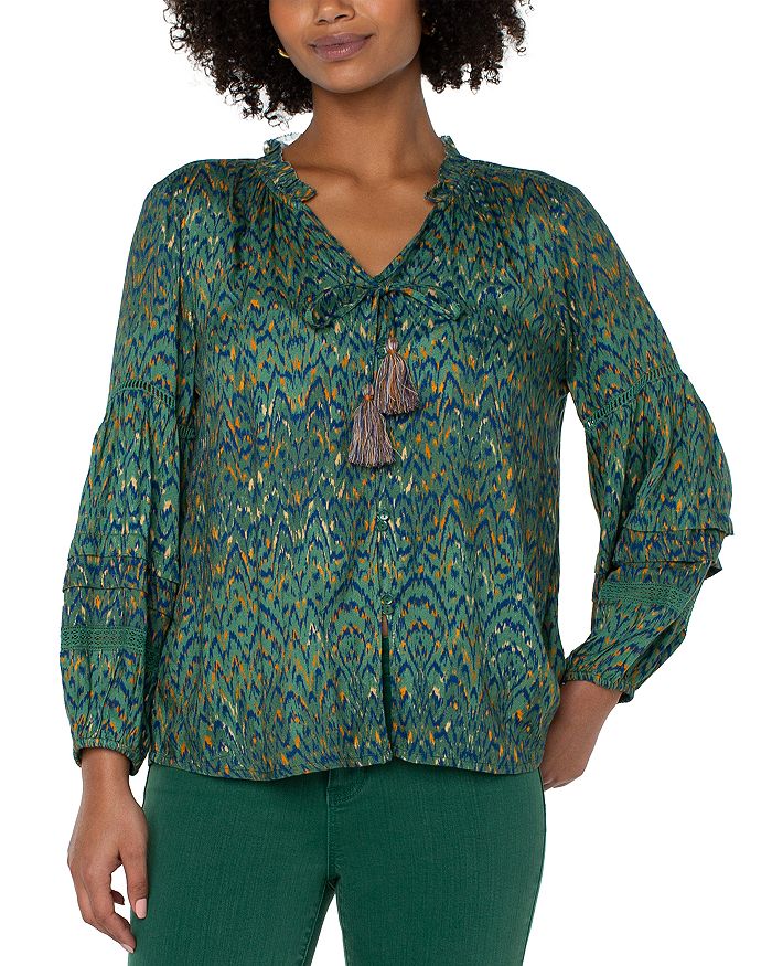 Liverpool Los Angeles Tie Neck Blouse | Bloomingdale's