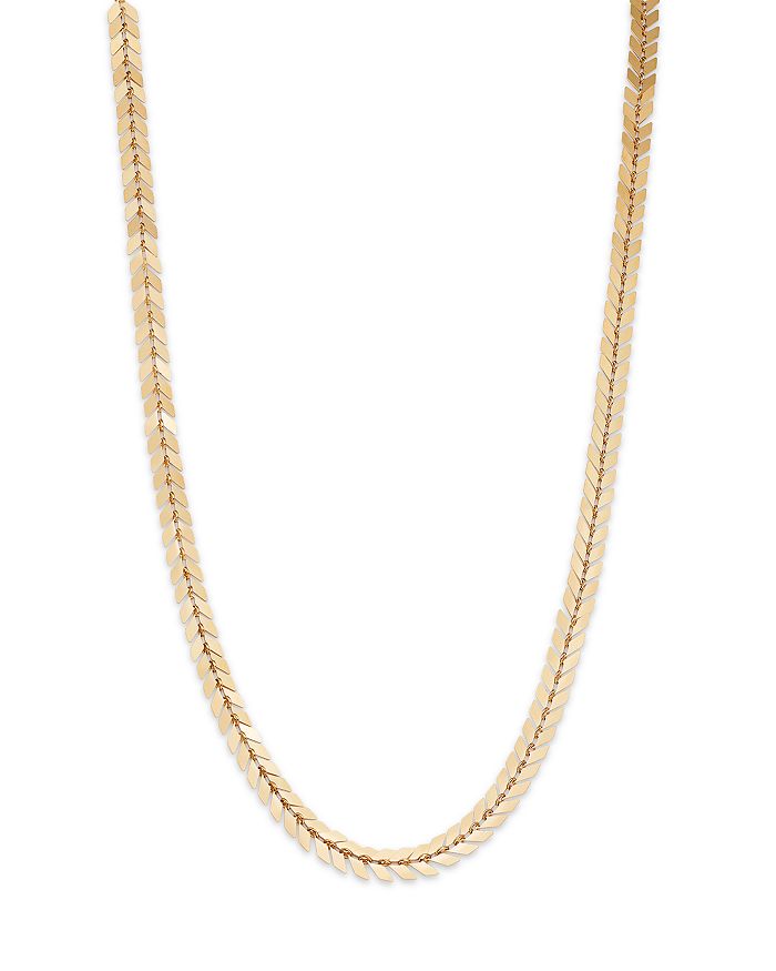 Bloomingdale's Chevron Link Chain Necklace in 14K Yellow Gold, 16-18 ...