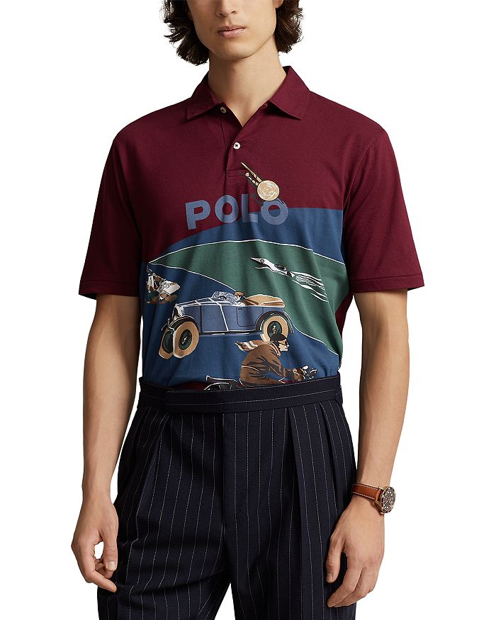 Polo Ralph Lauren Classic Fit Lisle Graphic Polo Shirt | Bloomingdale's