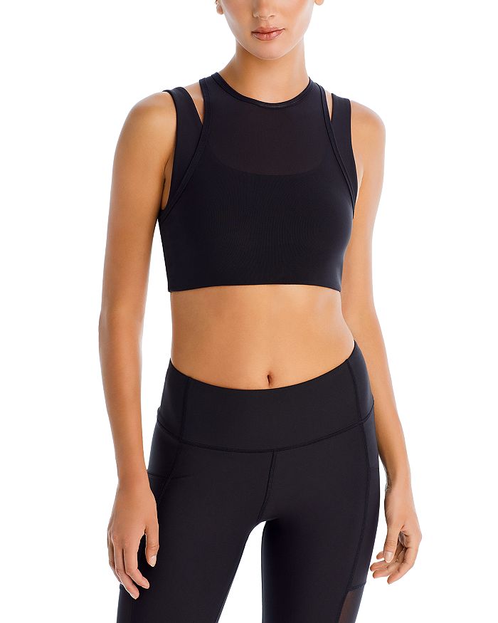 AQUA AQUA Mesh Cut Out Bra - 100% Exclusive | Bloomingdale's