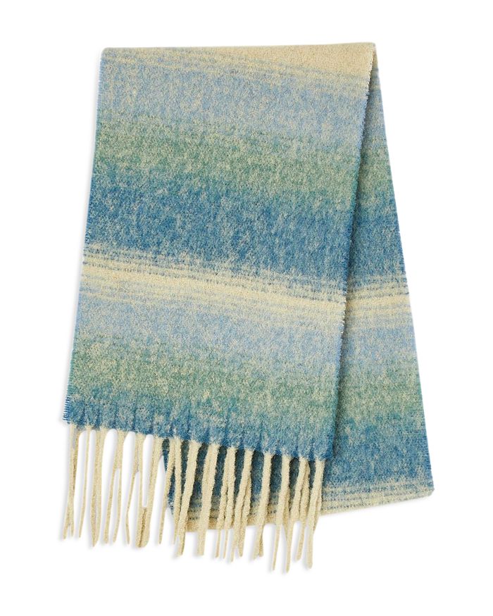 Sandro Fluffy Lemon Stripe Scarf | Bloomingdale's