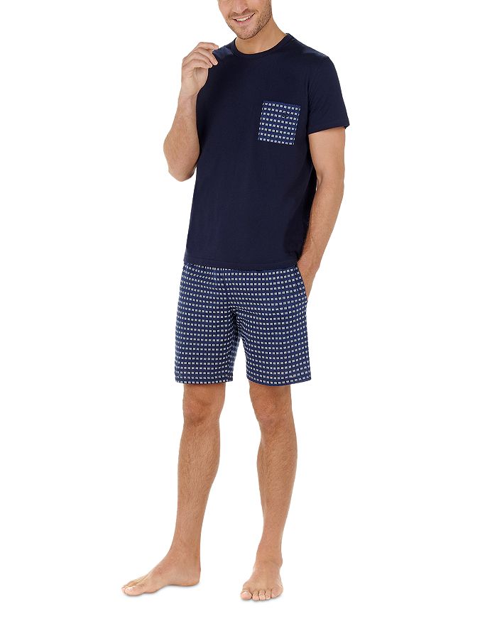 HOM Larry Cotton Checkered Short Pajamas Set | Bloomingdale's