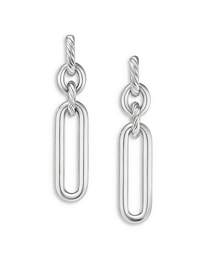 David Yurman Sterling Silver Lexington Double Link Drop Earrings | Bloomingdale's