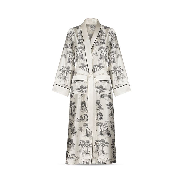 Gingerlily x Sheila Bridges Harlem Toile Silk Robe | Bloomingdale's