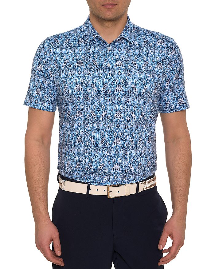Robert Graham Medallion Tiles Technical Polo | Bloomingdale's