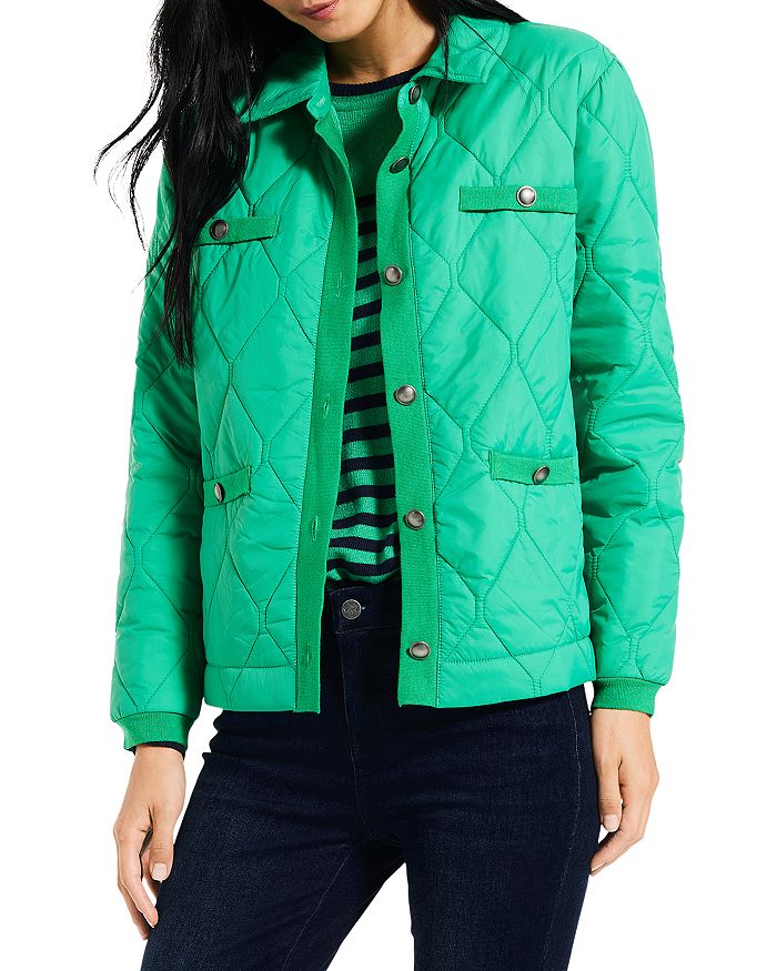 NIC+ZOE Knit Trim Quilted Jacket | Bloomingdale's