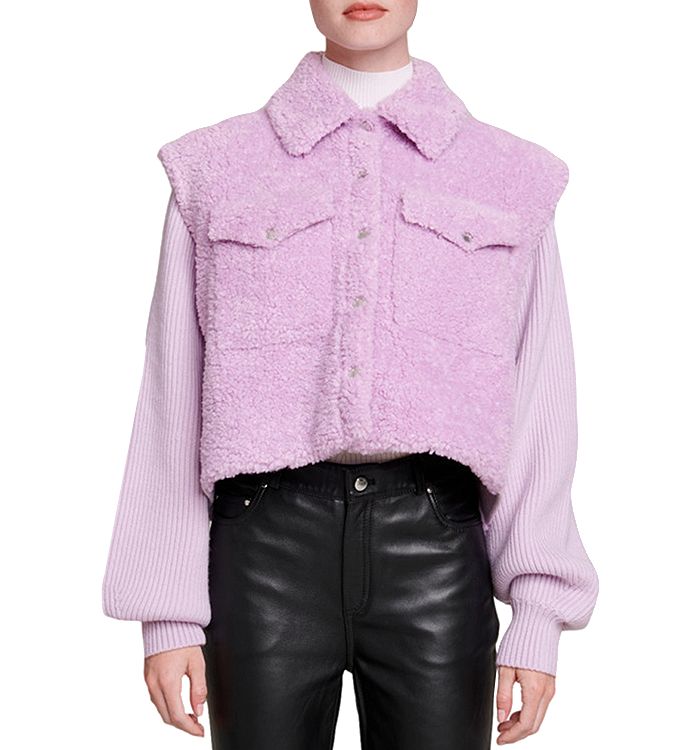 Maje Belia Faux Fur Jacket | Bloomingdale's