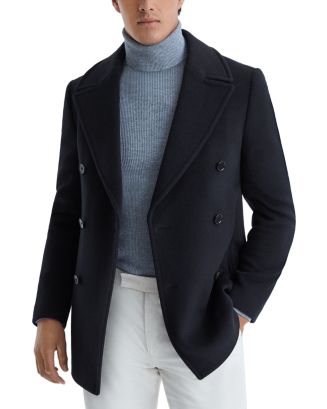 REISS Bergamo Double Breasted Pea Coat | Bloomingdale's Men