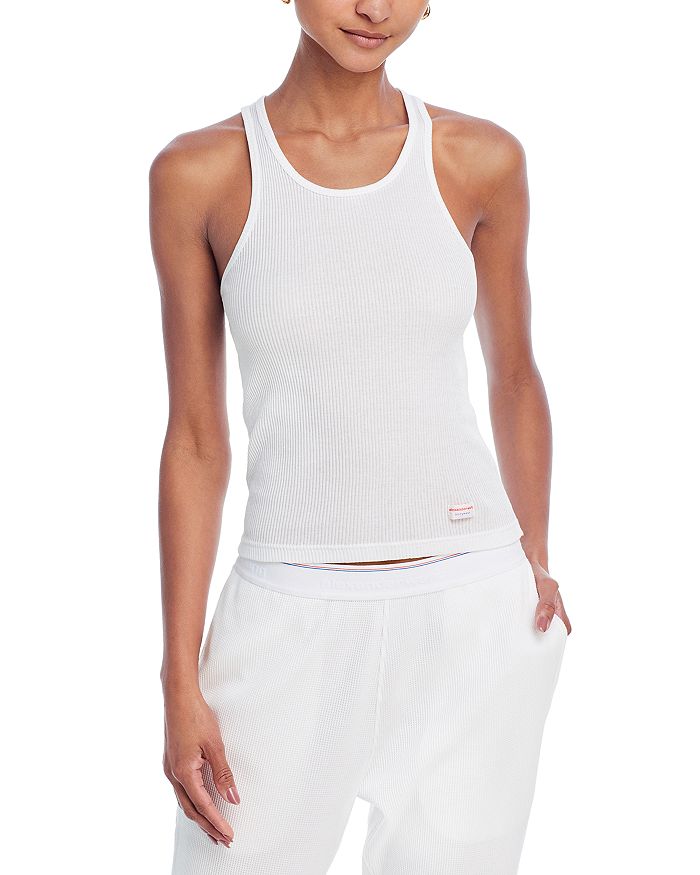 Alexander Wang Ribbed Racerback Tank Top | Bloomingdale's