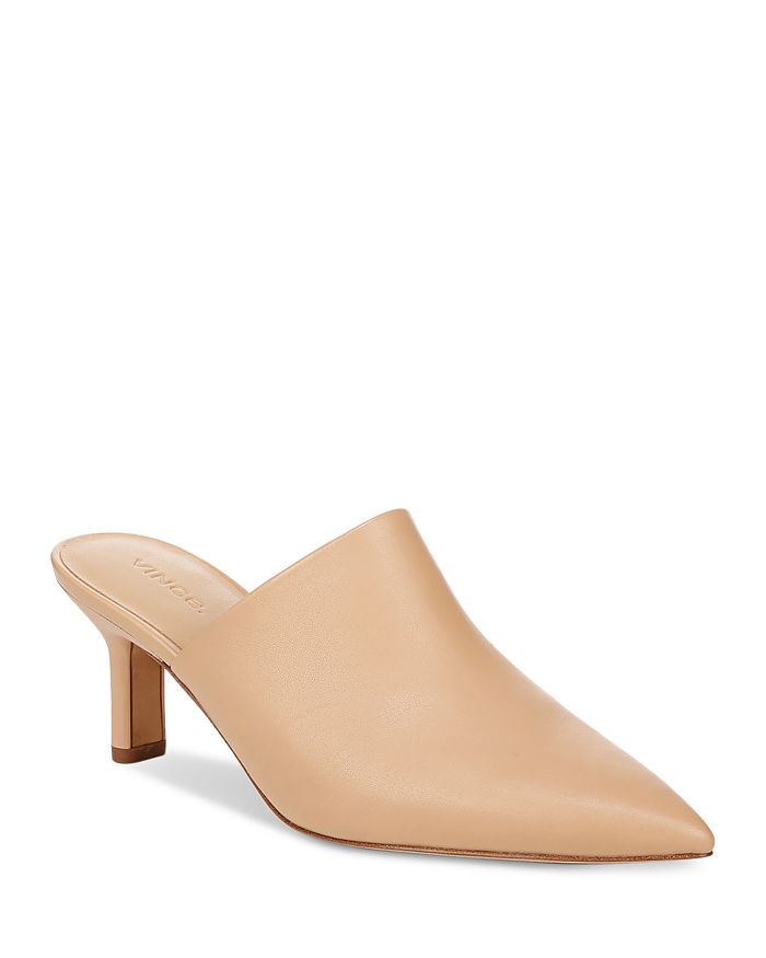Vince Women's Penelope Leather Pointed Toe Mules | Bloomingdale's